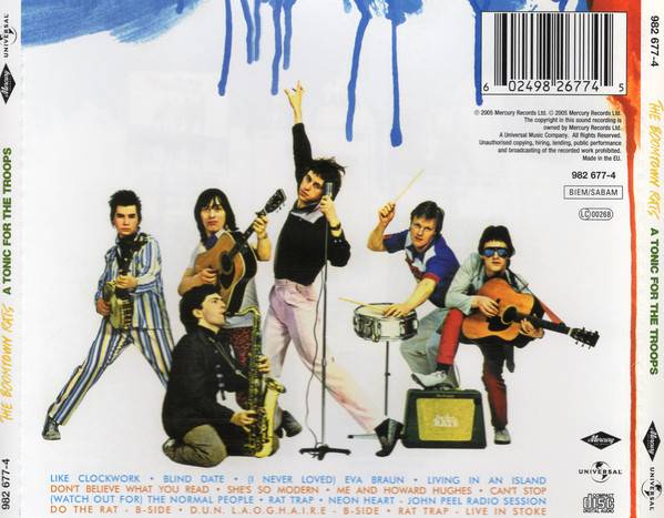 The Boomtown Rats A Tonic For The Troops : Back | CD Covers | Cover ...